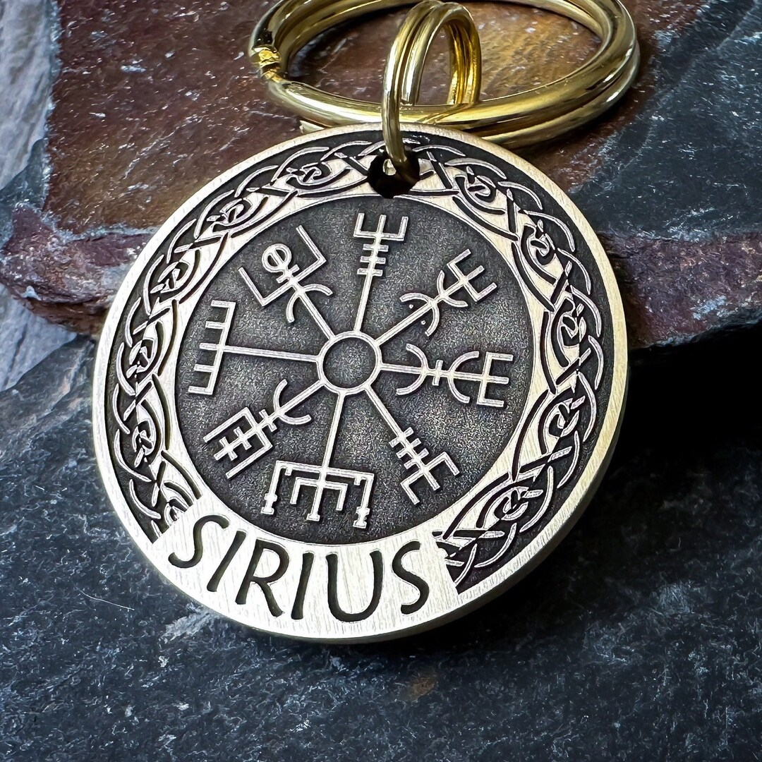 Nordic Viking Dog Tag, Norse Viking Runes Keyring, Tribal Celtic Aztec ...