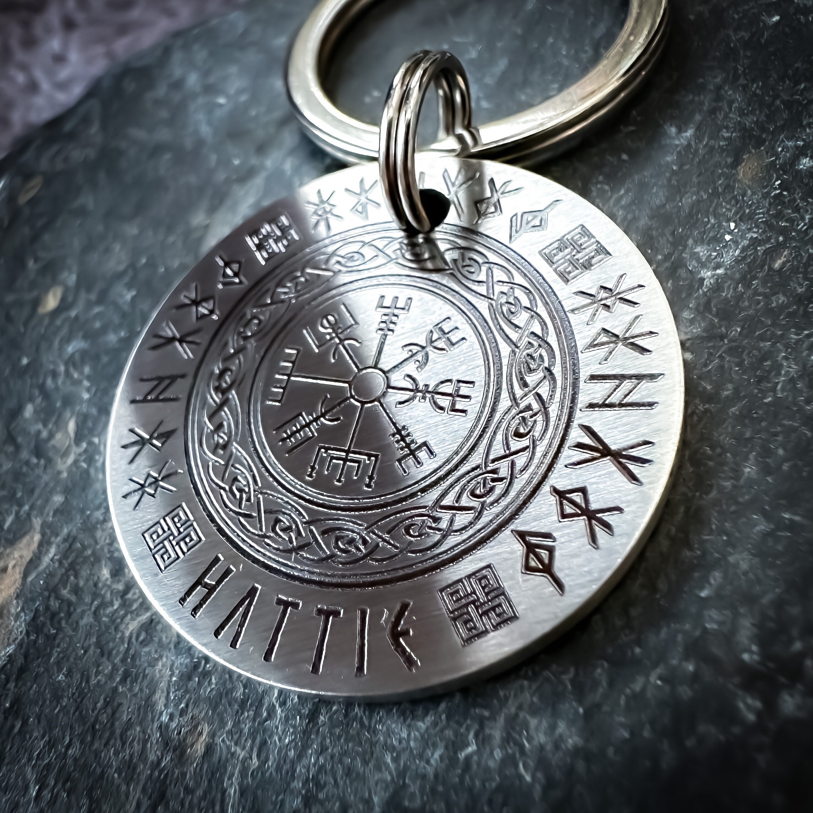 Nordic Viking Dog Tag Norse Viking Runes Keyring Tribal - Etsy UK