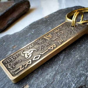 Nordic Viking Dog Tag, Norse Viking Runes Keyring, Tribal Celtic Aztec ...