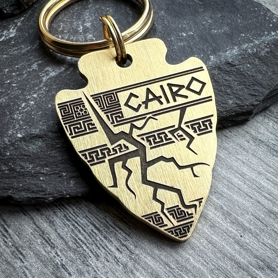 Tribal Arrow Head Lightning Storm Dog Tag, Personalised Pet ID Tag ...