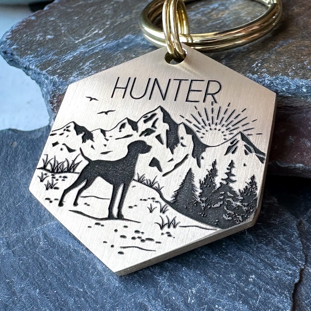 Customisable Dog Tag, Mountain Dog Tag, Dog ID Tag, Custom Dog Breed ...