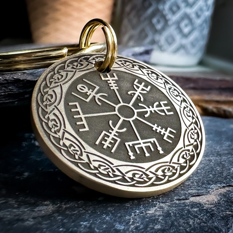 Nordic Viking Dog Tag Norse Viking Runes Keyring Tribal - Etsy
