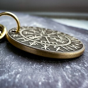Nordic Viking Dog Tag, Norse Viking Runes Keyring, Tribal Celtic Aztec ...