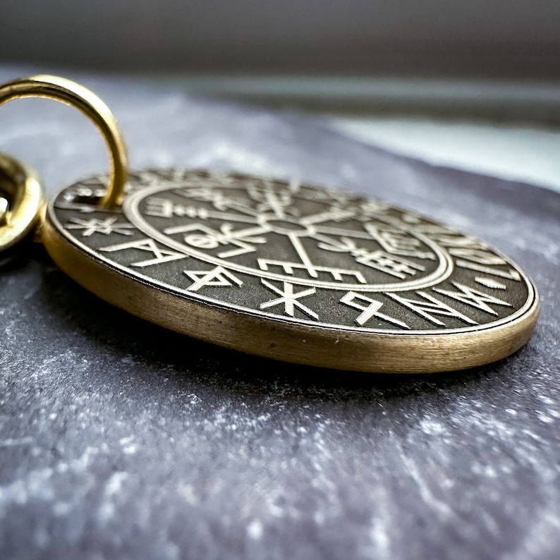 Nordic Viking Dog Tag Norse Viking Runes Keyring Tribal - Etsy
