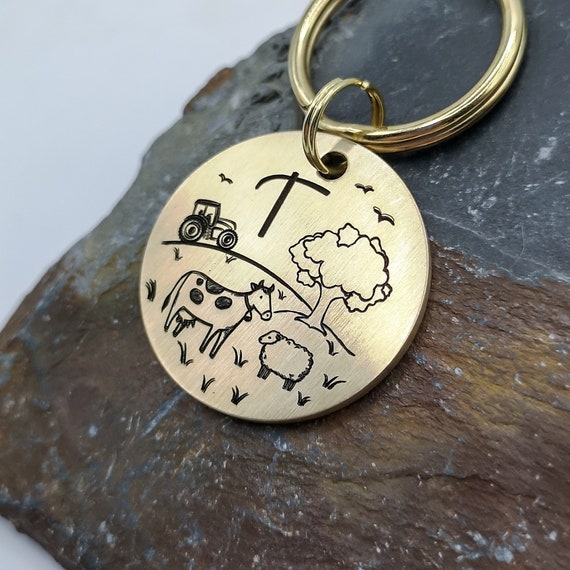 Sheep Dog Tag Farming Tag Keyring Custom Metal ID Tag | Etsy