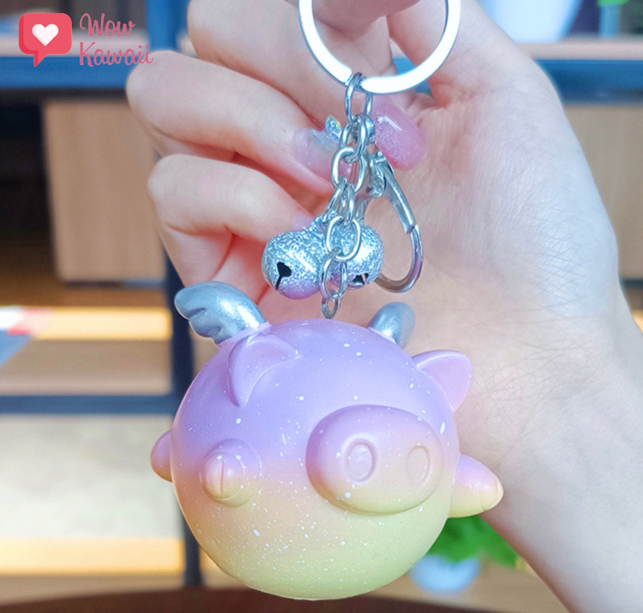 Flying Piggy Key Chains Figurines Figures Universe Cotton - Etsy