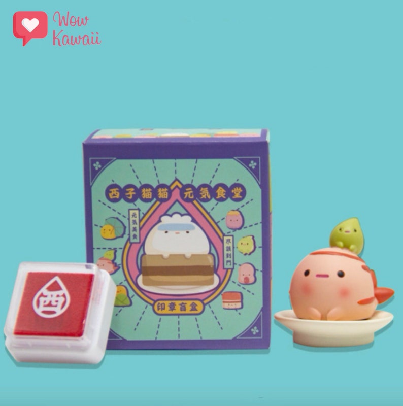 Dim Sum Food Toys Stamp With Ink Pad (mystery Blind Box) - Surprise Bun ...