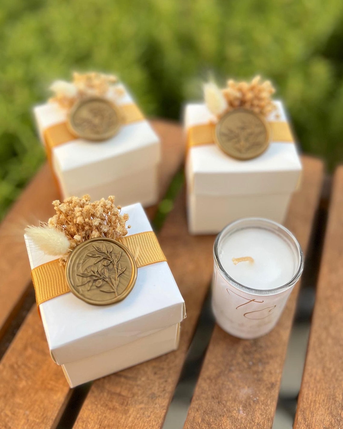 Special Gift Box With CANDLE Personalized Custom Wedding - Etsy