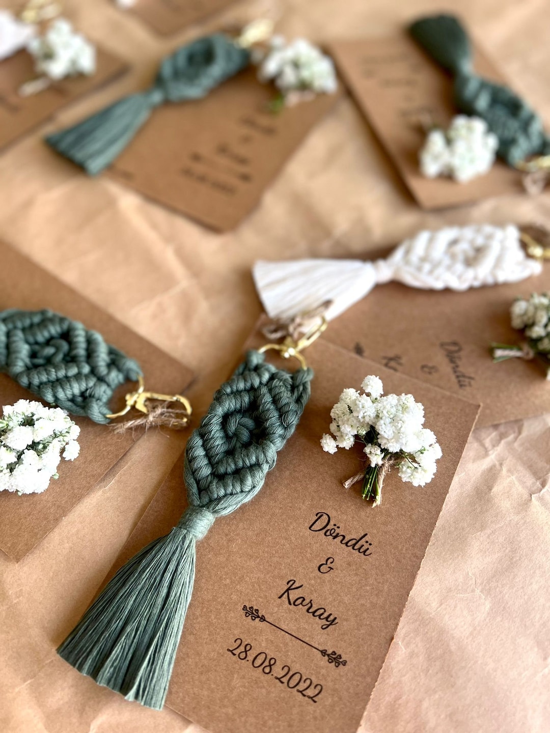 Custom Key Chain Macrame Name Key Chain Personalized Keychain Boho ...