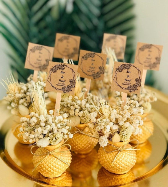 Flower in Tiny Pot Favors for Guest Rustic Wedding - Etsy