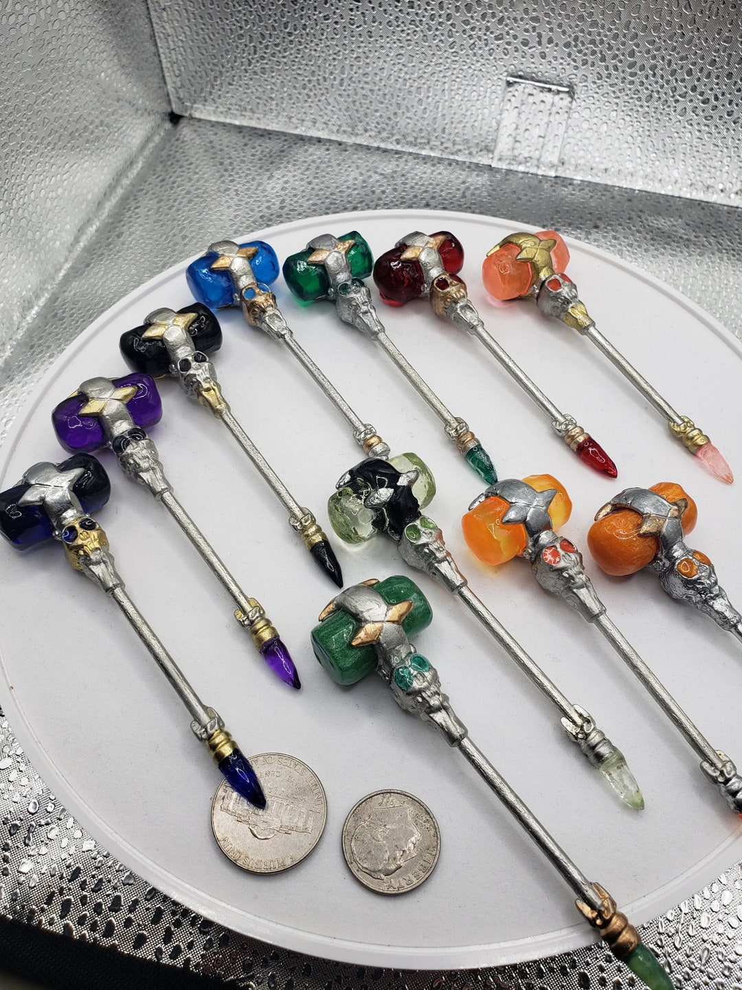 Green Magic Hammer, Miniature, Hammer With Skull Display - Etsy