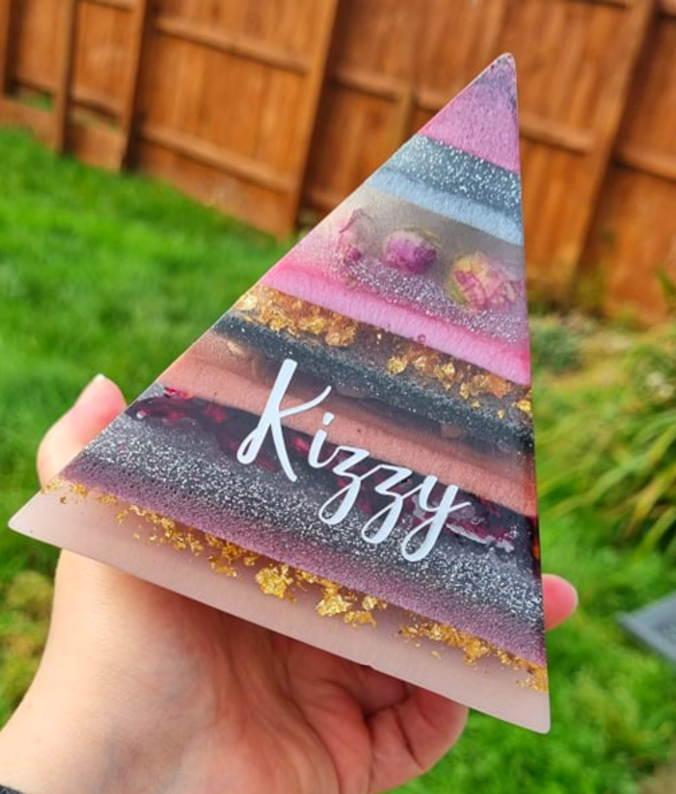 Custom RESIN MEMORIAL PYRAMID// Eco Resin Pyramid Cremains | Etsy UK