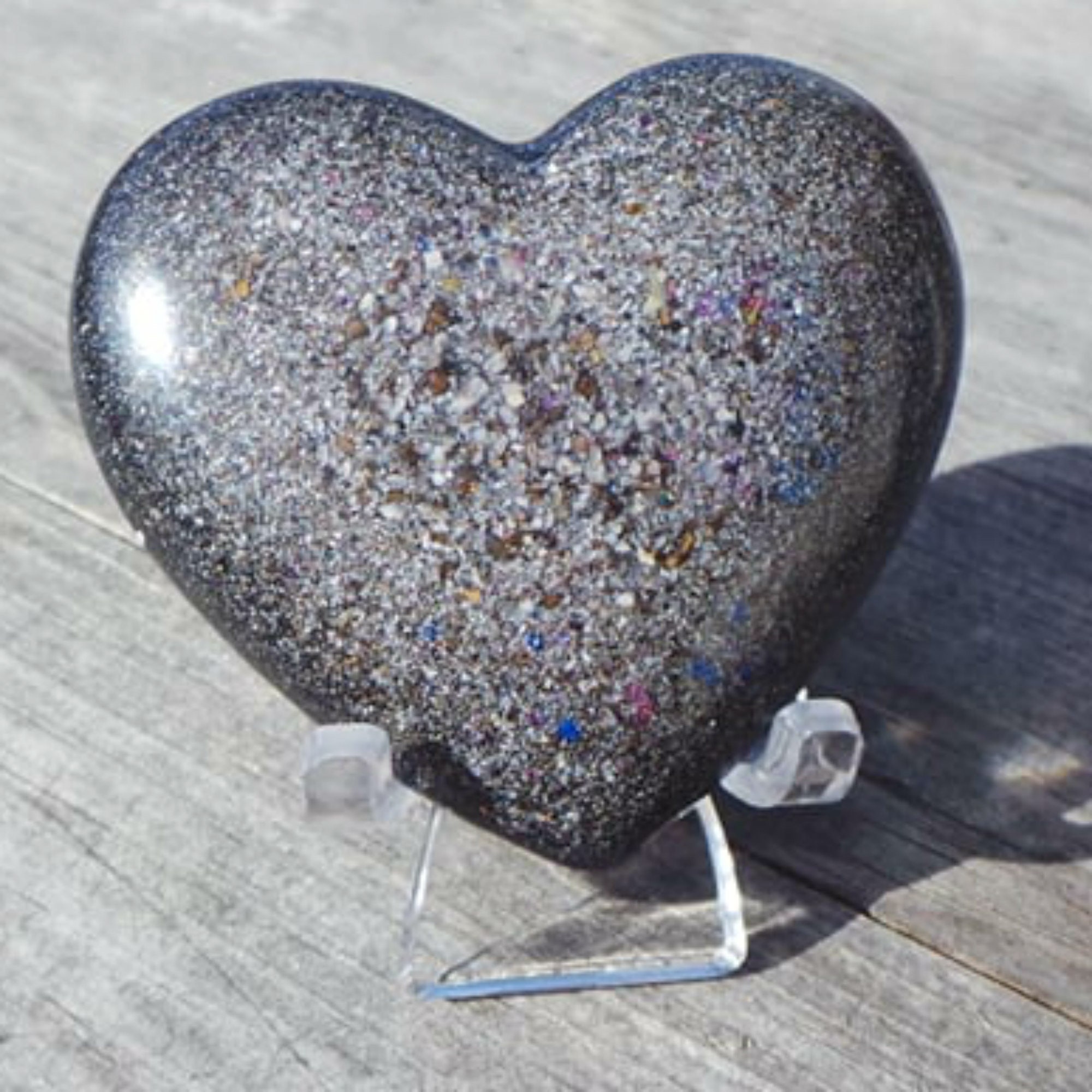 ASH MEMORIAL KEEPSAKE// Granite Look Ecopoxy Resin Palm Stone | Etsy