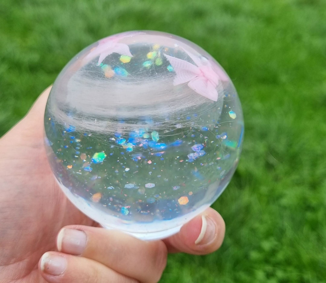 Lock of Hair FUR MEMORIAL PAPERWEIGHT// Custom Eco Resin Globe Keepsake ...