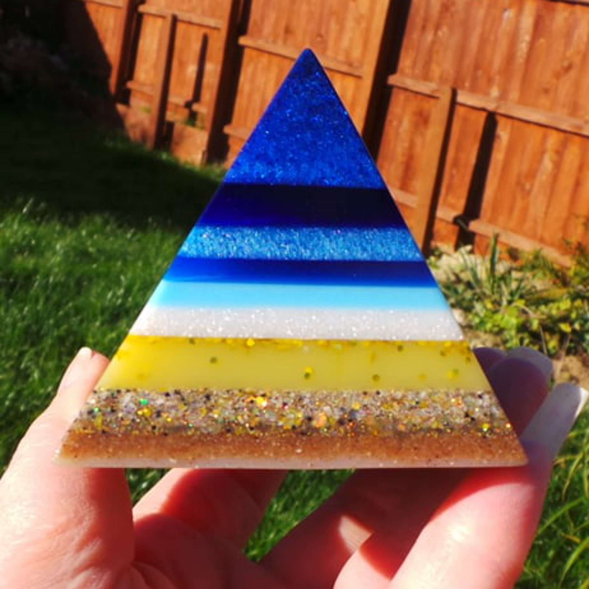 MINI MEMORIAL PYRAMID// Custom Eco Resin Pyramid Cremains - Etsy UK