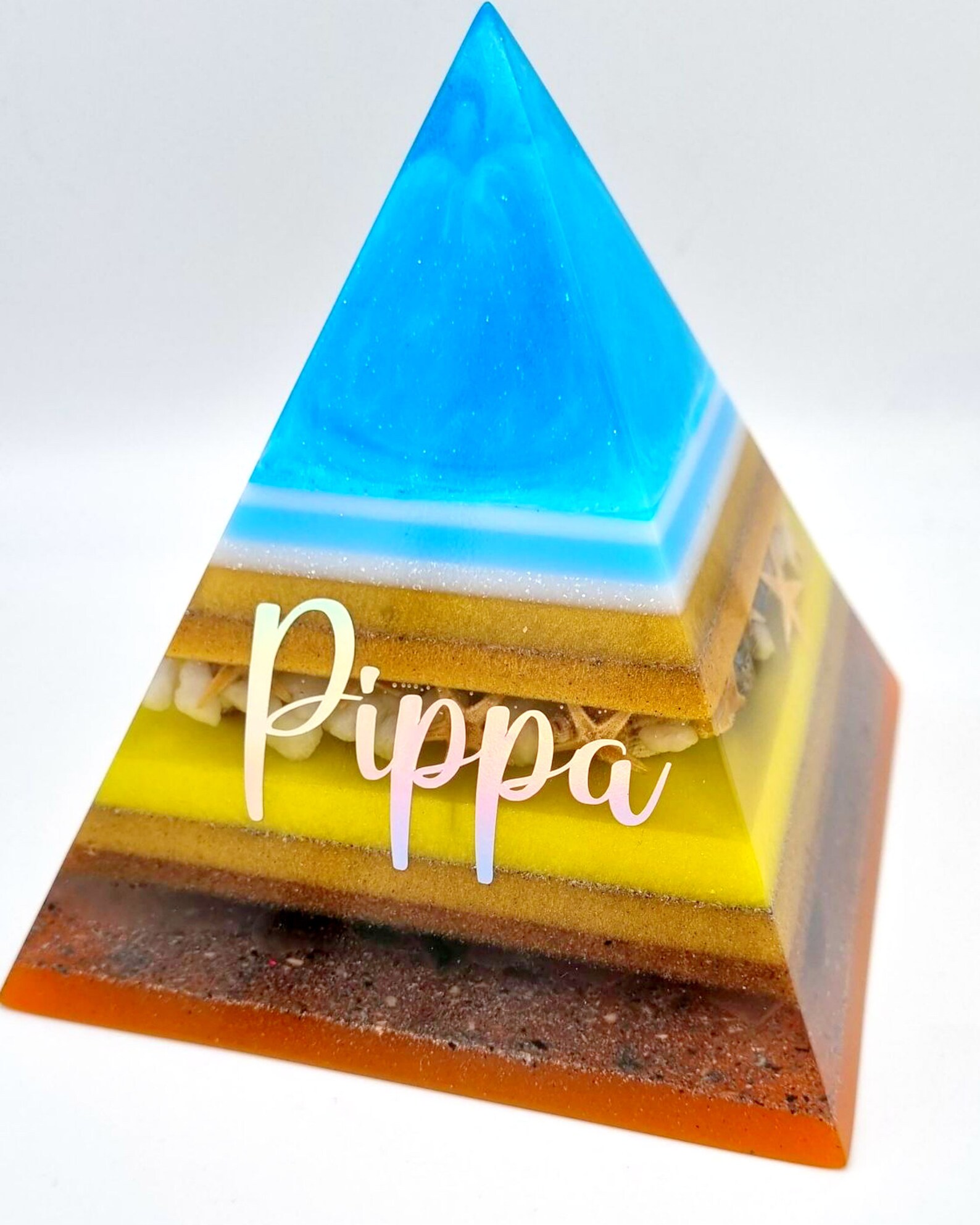 Custom RESIN MEMORIAL PYRAMID// Eco Resin Pyramid Cremains | Etsy