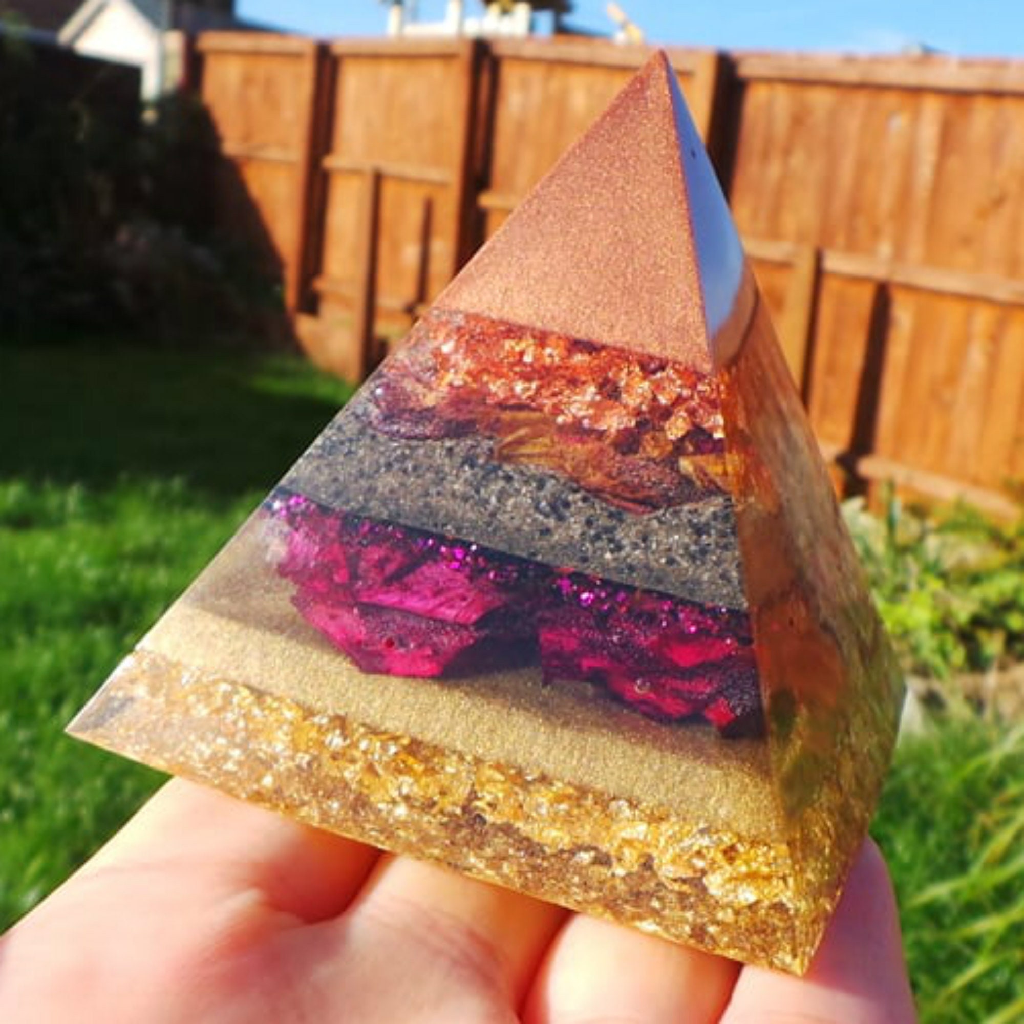 MINI MEMORIAL PYRAMID// Custom Eco Resin Pyramid Cremains - Etsy UK