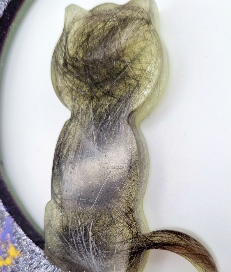 CAT MEMORIAL KEEPSAKE// Eco Resin Cat Ash and Fur Memorial, Night Sky ...