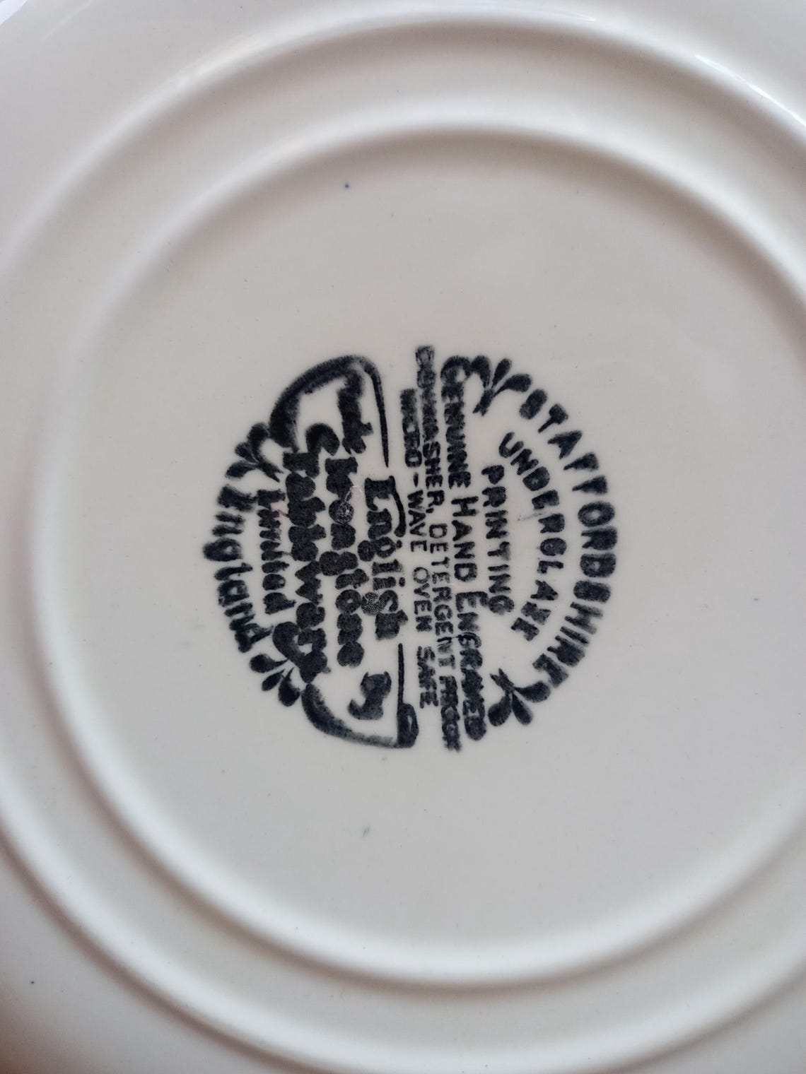 Green Transferware English Ironstone Tableware Diameter 25 Cm - Etsy