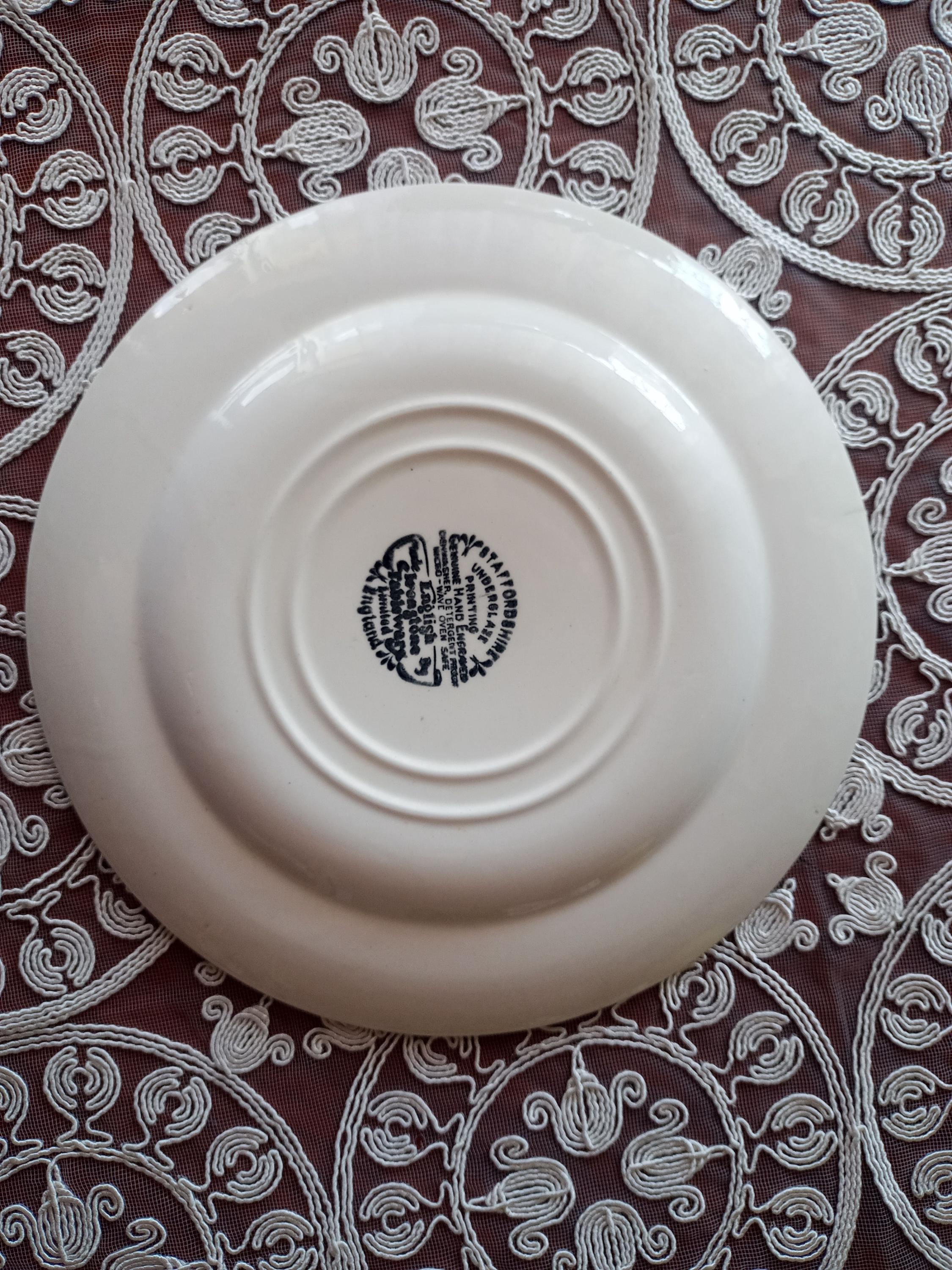 Green Transferware English Ironstone Tableware Diameter 25 Cm - Etsy