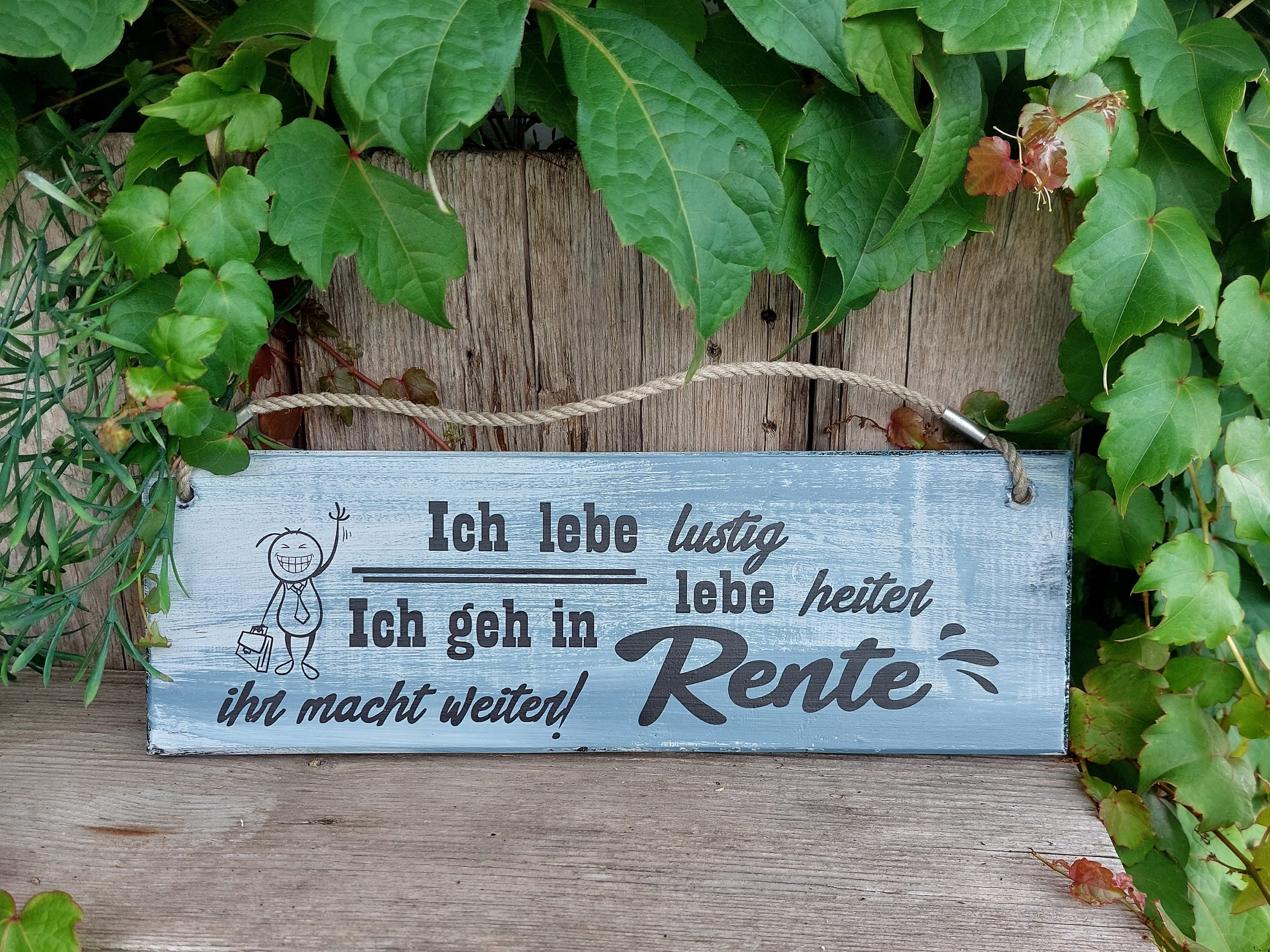 Holzschild Für Rentner Rentnerin Geschenk Für Den Ruhestand / Rente in ...