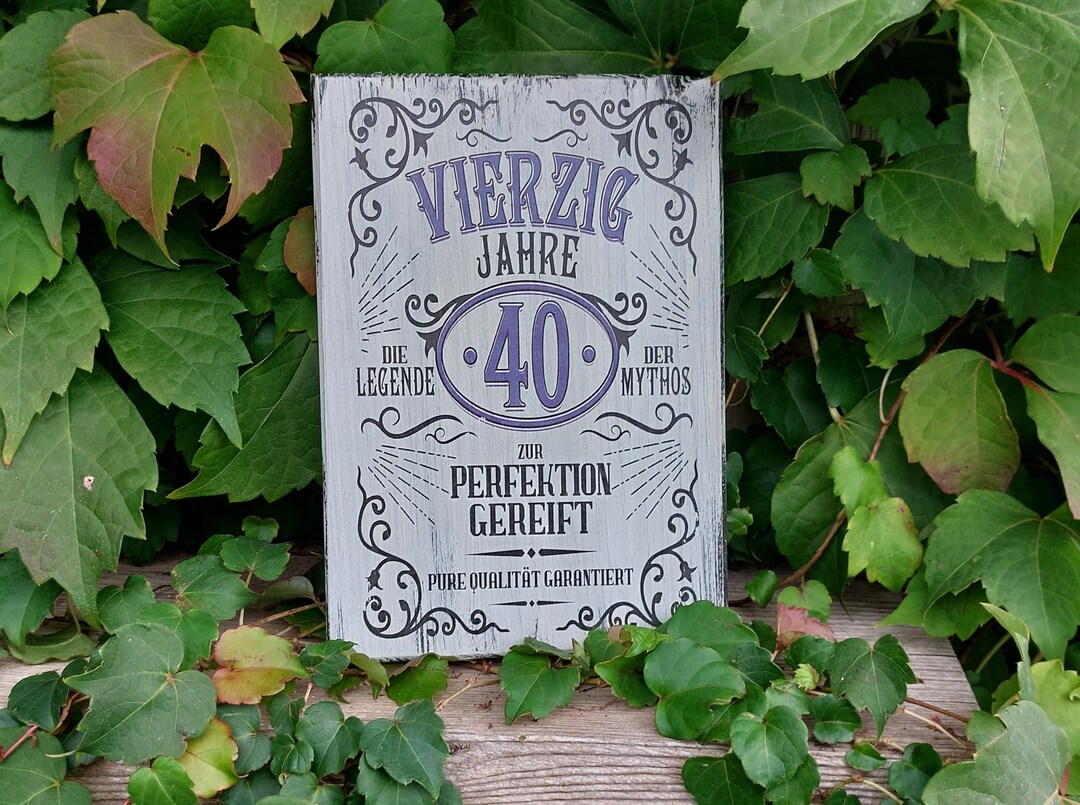 Wooden Sign "40 Years of Perfection! Gift for the 40th 40th (327) - Etsy