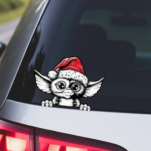 Adorable Gizmo Christmas Window Decal - Gremlins Inspired Vinyl Sticker ...