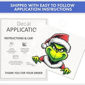 Mischievous Peeking Grinch Vinyl Car Decal - Durable, Weatherproof Car ...