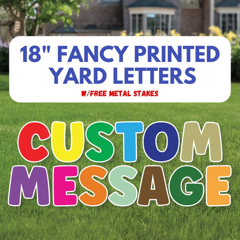 Red Custom Yard Letters - Etsy