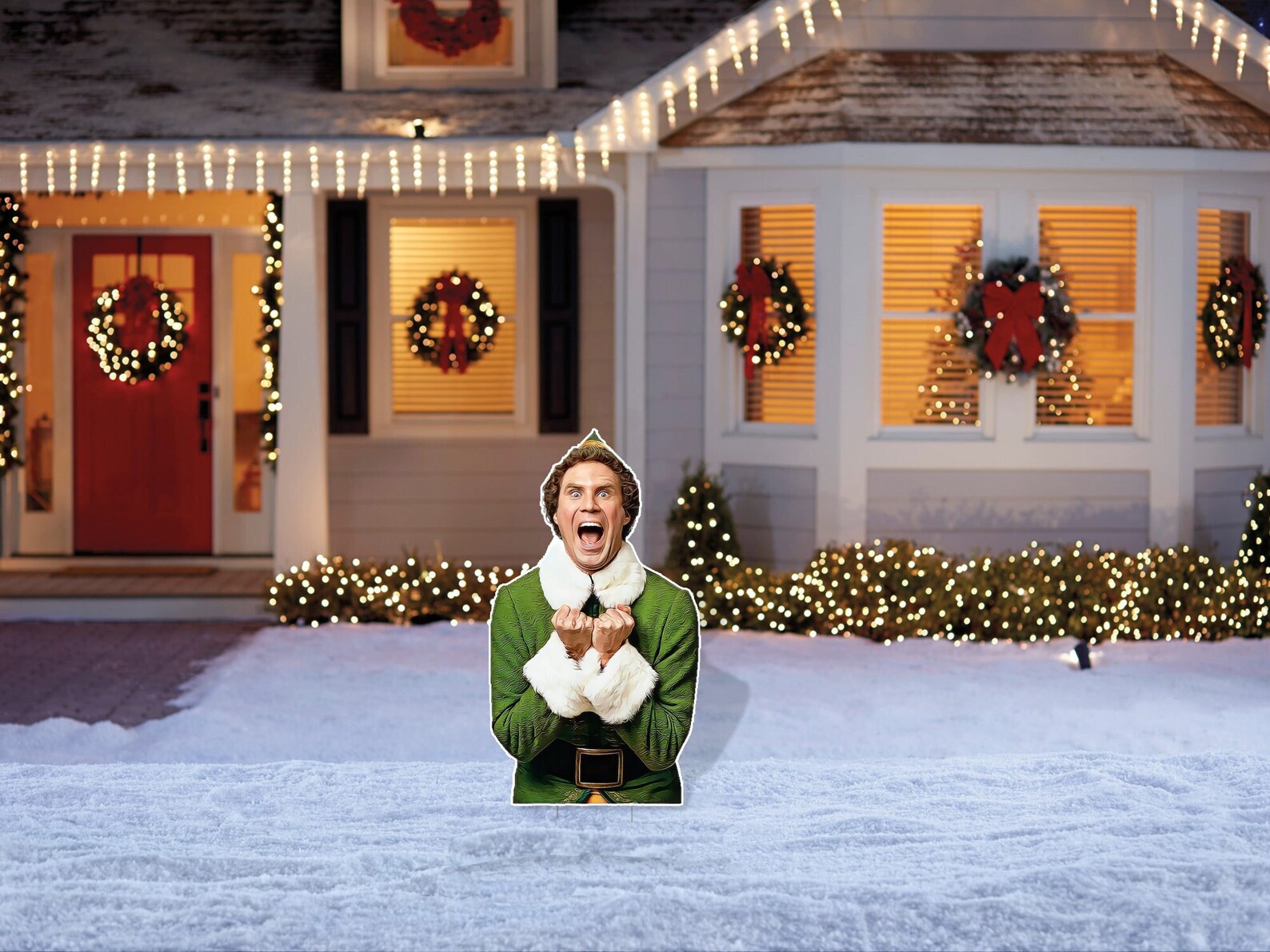 Buddy the Elf Santa Outdoor Christmas Yard Holiday Decoration - 36 ...