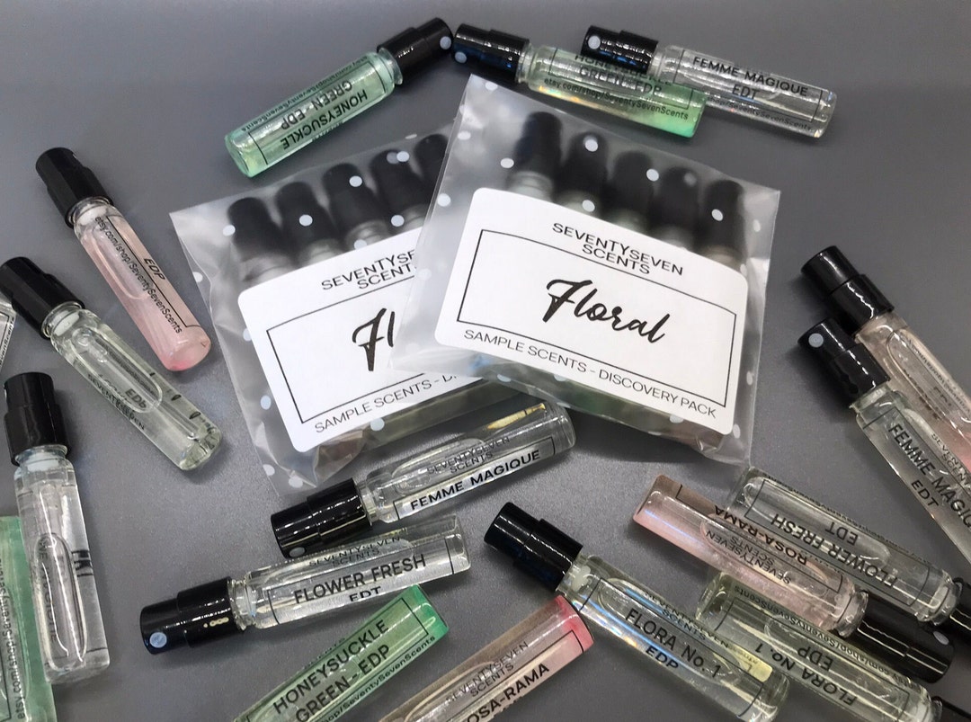 Floral Perfumes - 2ml Perfume Sample Pack With 5 X 2ml Samples Hand ...