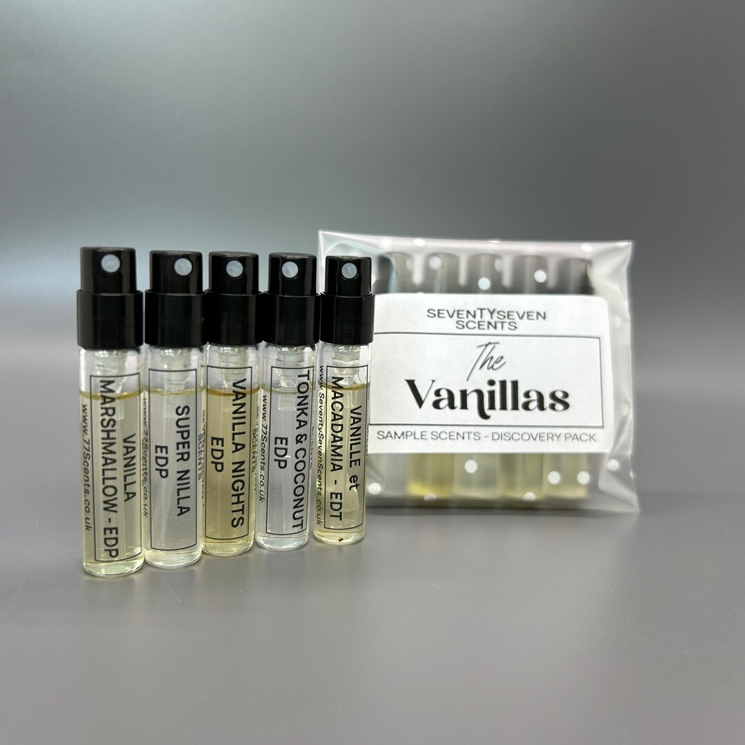Vanilla Perfume Sample Pack: 5 X 2ml Sweet Gourmand Vanilla Scents ...