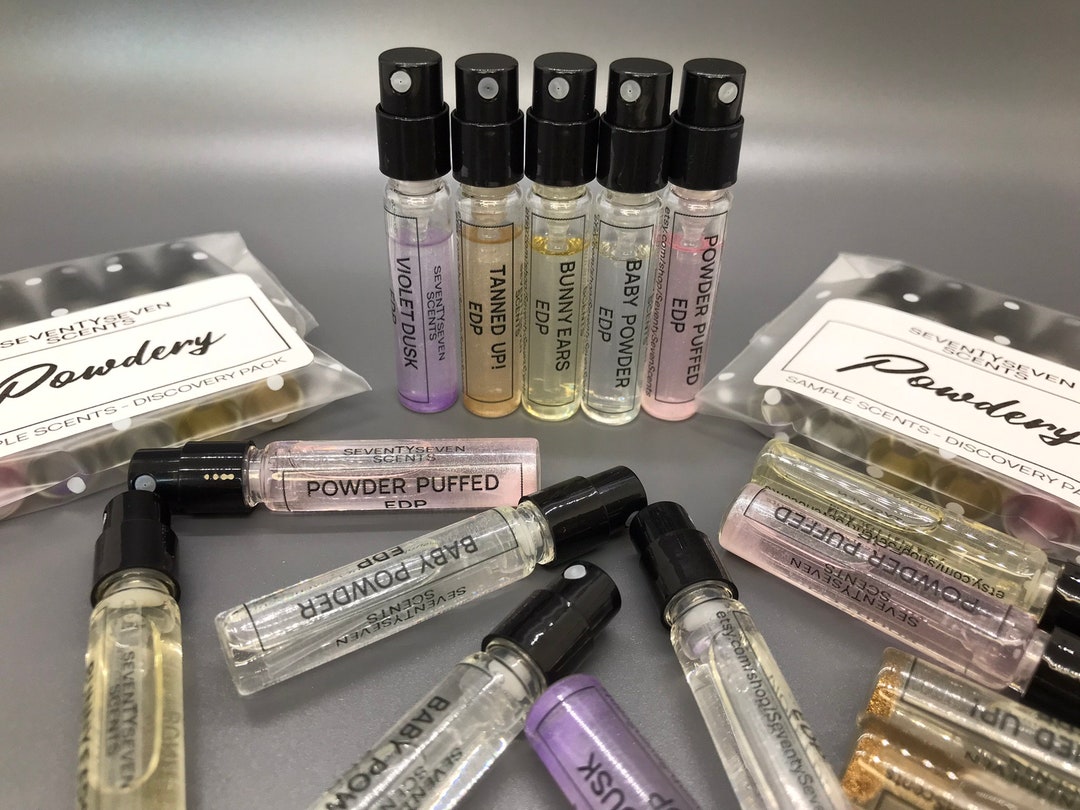 Powdery Perfumes 2ml Perfume Sample Pack With 5 X 2ml Samples Hand ...
