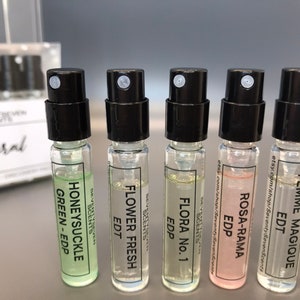 Floral Perfumes - 2ml Perfume Sample Pack With 5 X 2ml Samples Hand ...