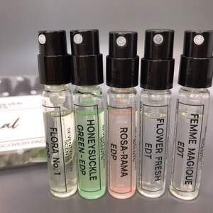 Floral Perfumes - 2ml Perfume Sample Pack With 5 X 2ml Samples Hand ...