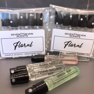 Floral Perfumes - 2ml Perfume Sample Pack With 5 X 2ml Samples Hand ...