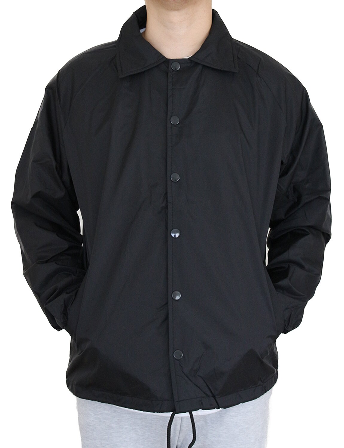 Men's Coach Windbreaker Jacket- Long Sleeve Button up Nylon Jacket - Etsy