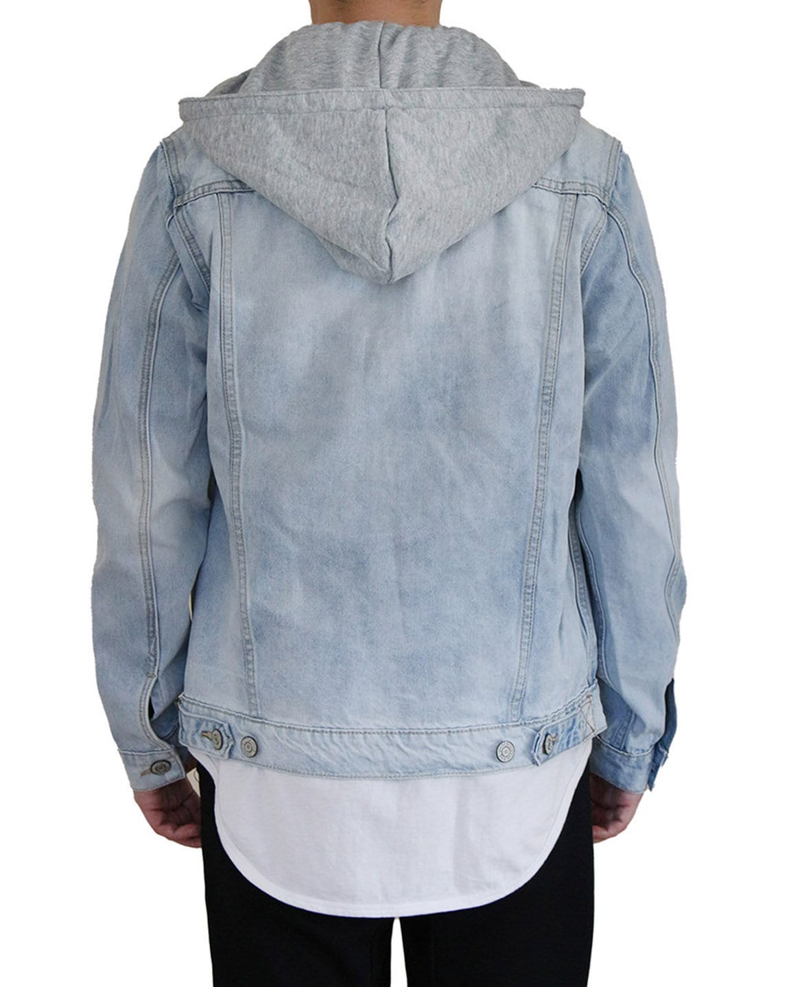 Men's Distressed Denim Hoodie Jacket - Etsy