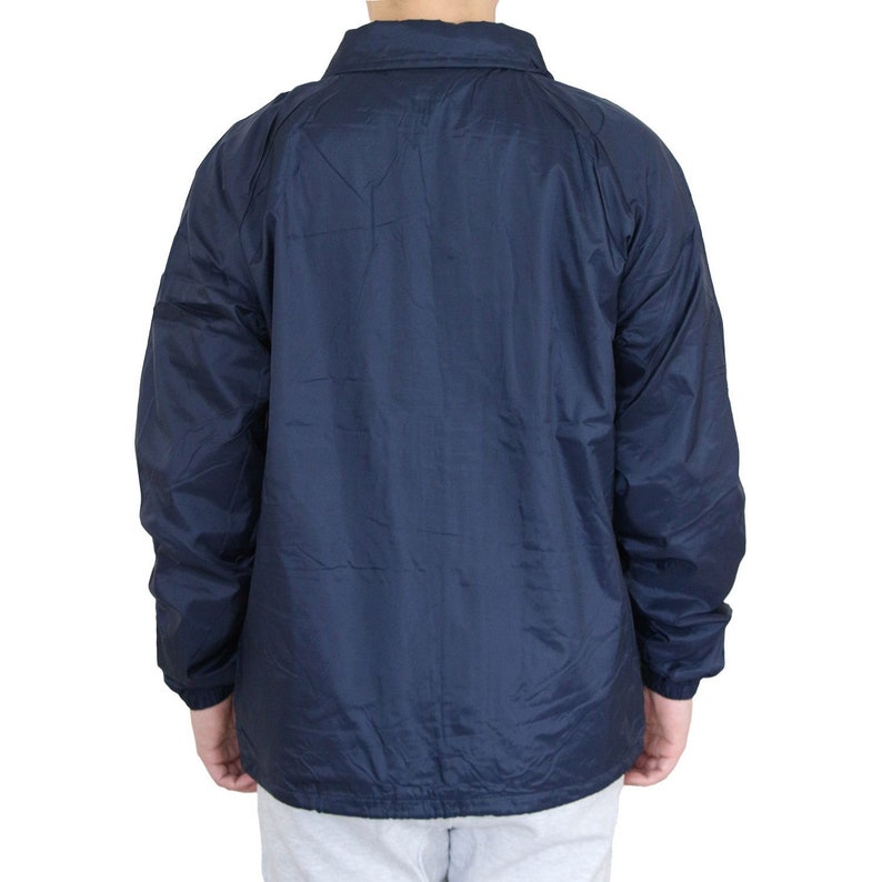 Men's Coach Windbreaker Jacket- Long Sleeve Button up Nylon Jacket - Etsy