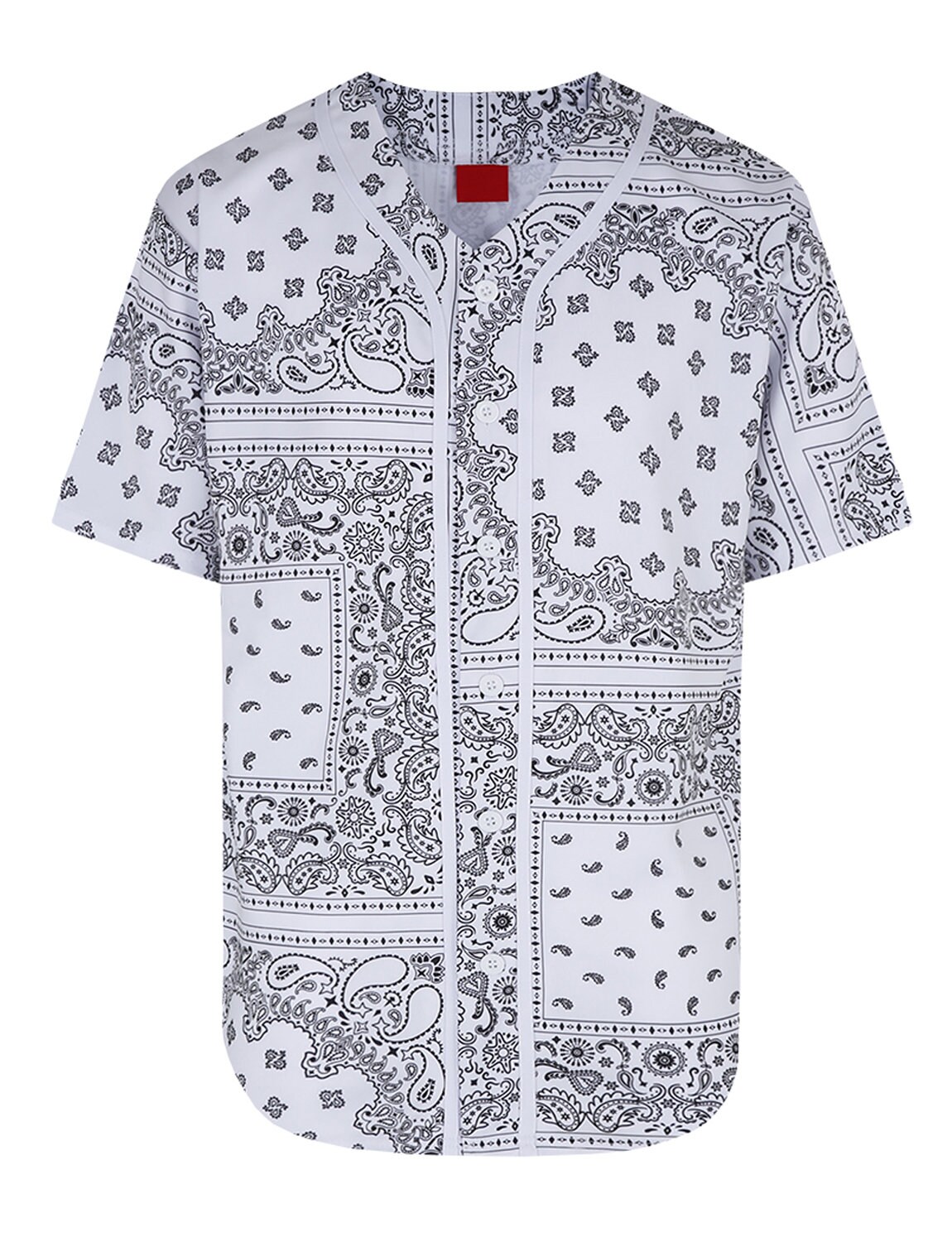 Men's Bandana Print Baseball Jersey Button Down Shirt (S to 5XL) - Etsy