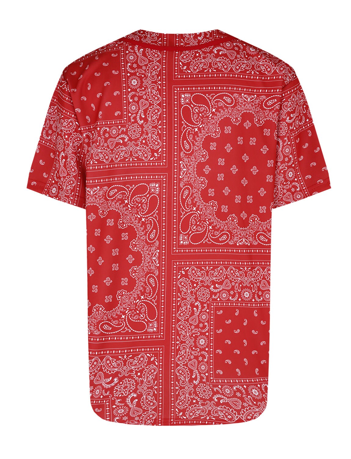 Men's Bandana Print Baseball Jersey Button Down Shirt S - Etsy