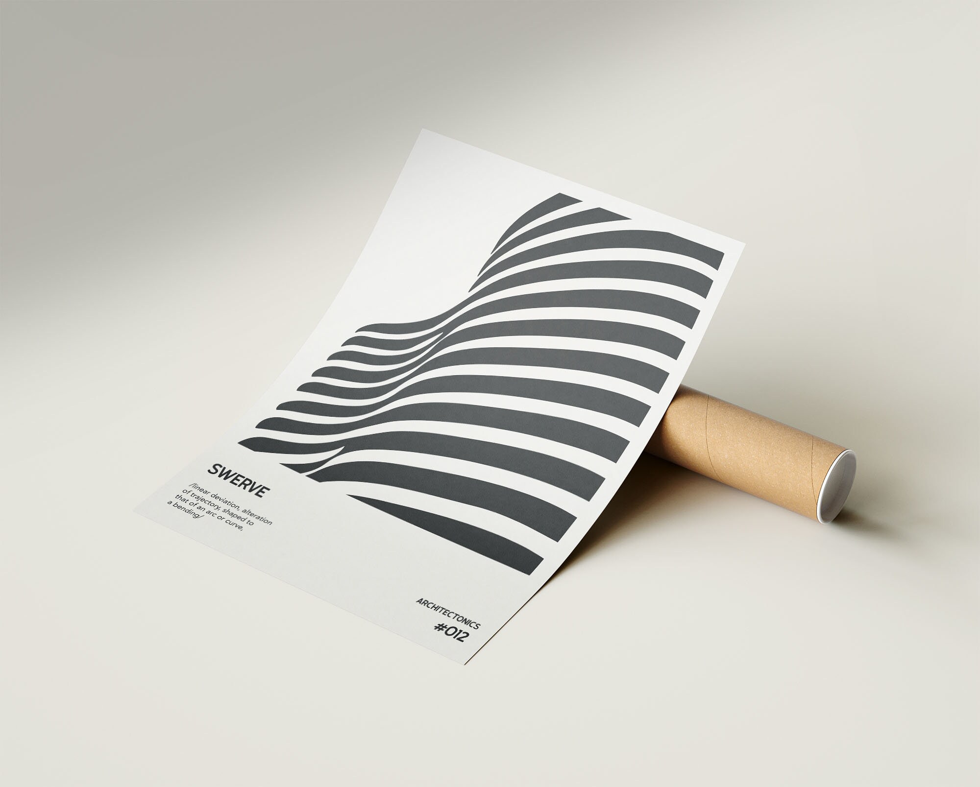 Swerve, Architecture Print, Geometric Shapes, Modern Architecture, Mid ...