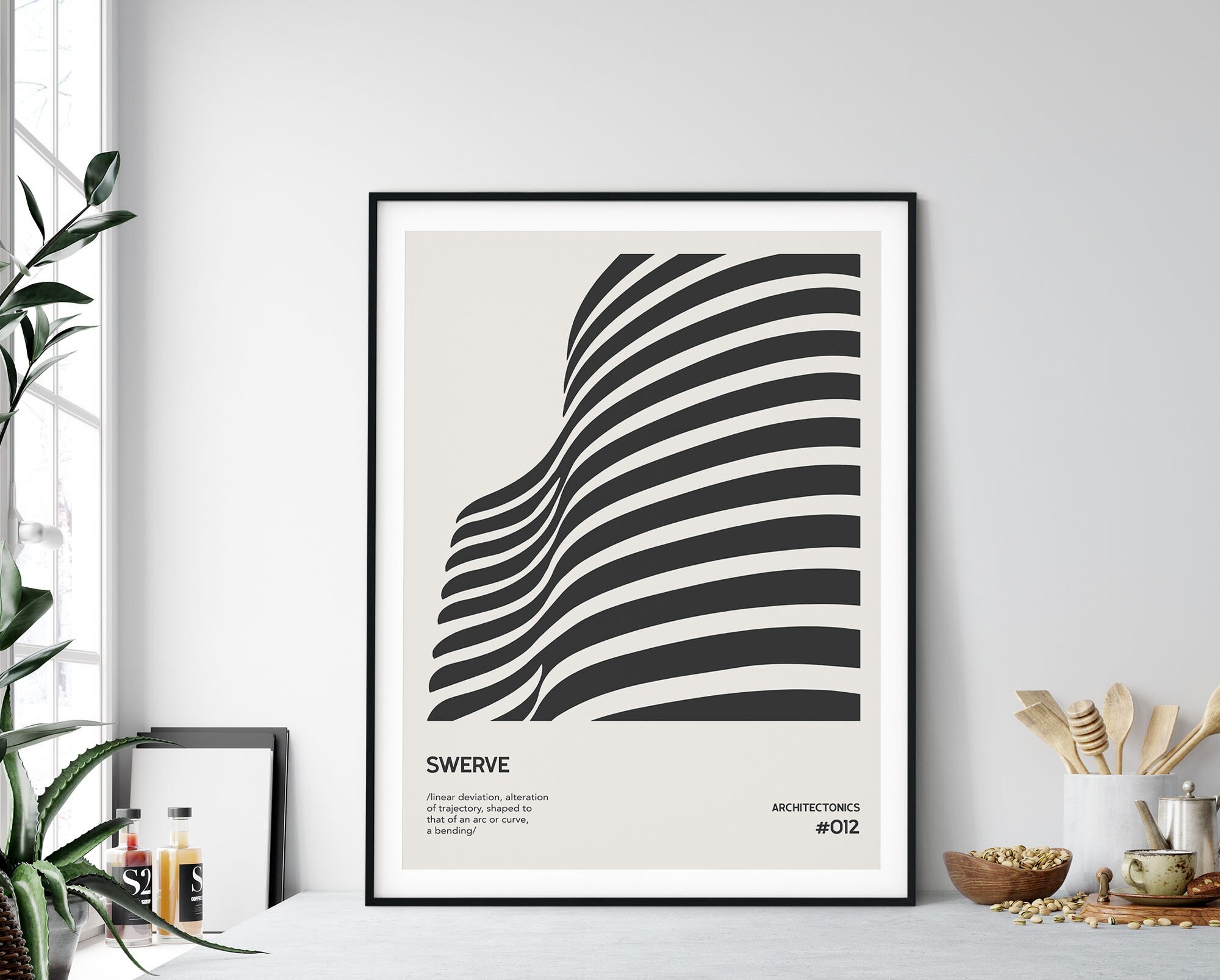 Swerve, Architecture Print, Geometric Shapes, Modern Architecture, Mid ...