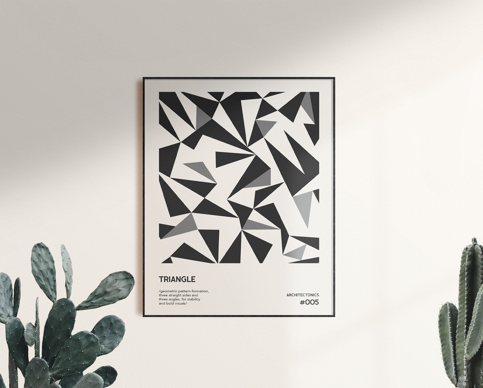 Triangle, Art Print, Architecture Poster, Bauhaus Poster, Less is More ...