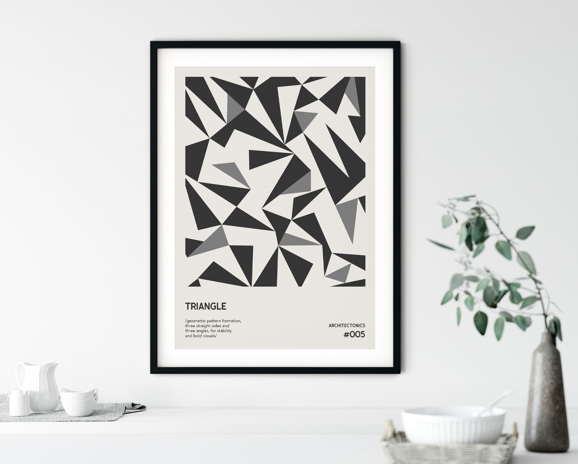 Triangle Art Print, Bauhaus Architecture Poster, Modernist Design - Etsy