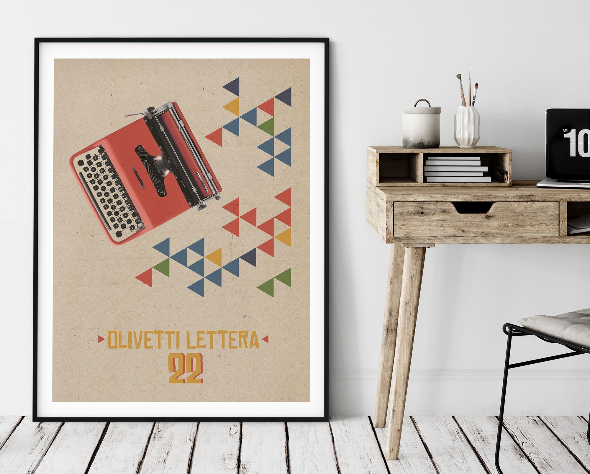 Olivetti Lettera 22, Art Print, Olivetti Poster, Typewriter Poster ...
