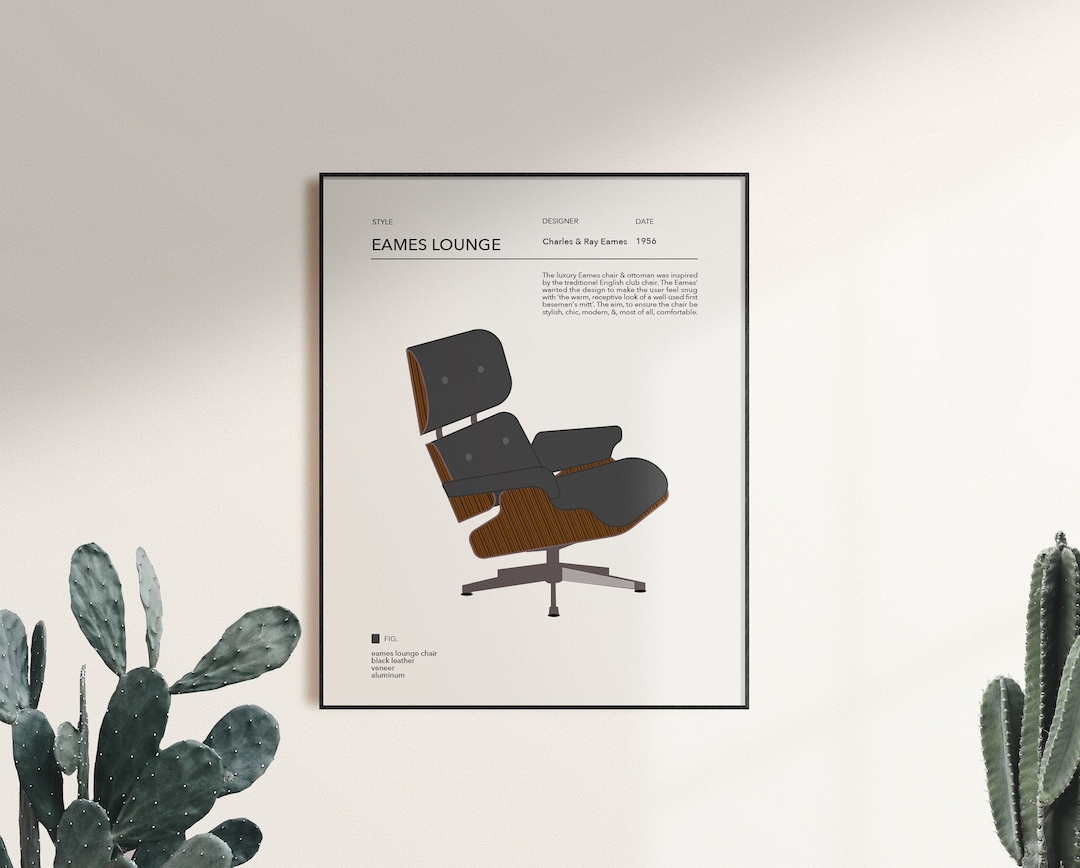 Eames Lounge Chair, Charles Eames, Ray Eames, Art Print, Eames Poster ...