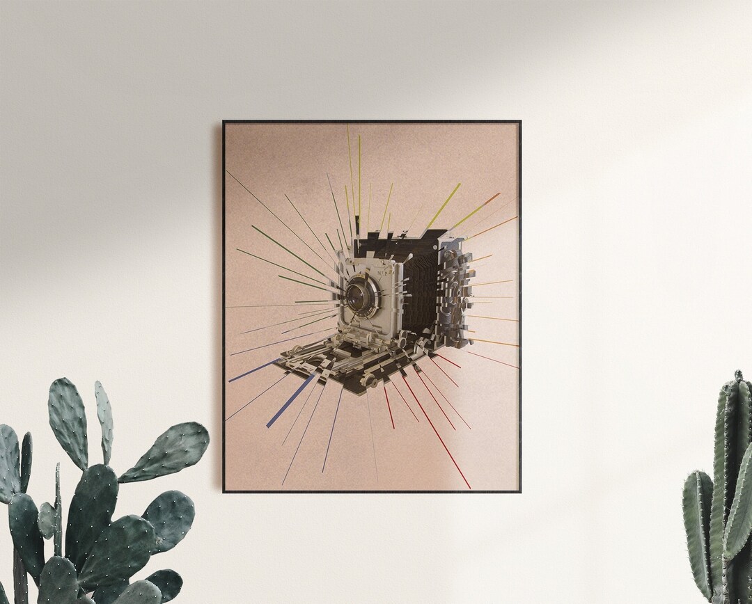 Vintage 5x4 Camera Art Print, Photographer Gift - Etsy