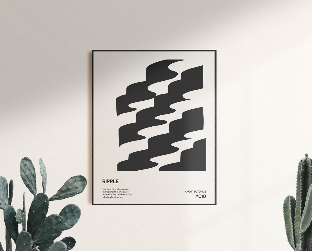 Ripple, Art Print, Abstract Art, Minimalist Wall Art, Living Room Wall ...