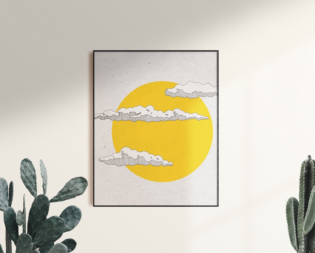 Sunrise Poster, With Clouds, Nature Prints, Sun Print, Gallery Wall ...